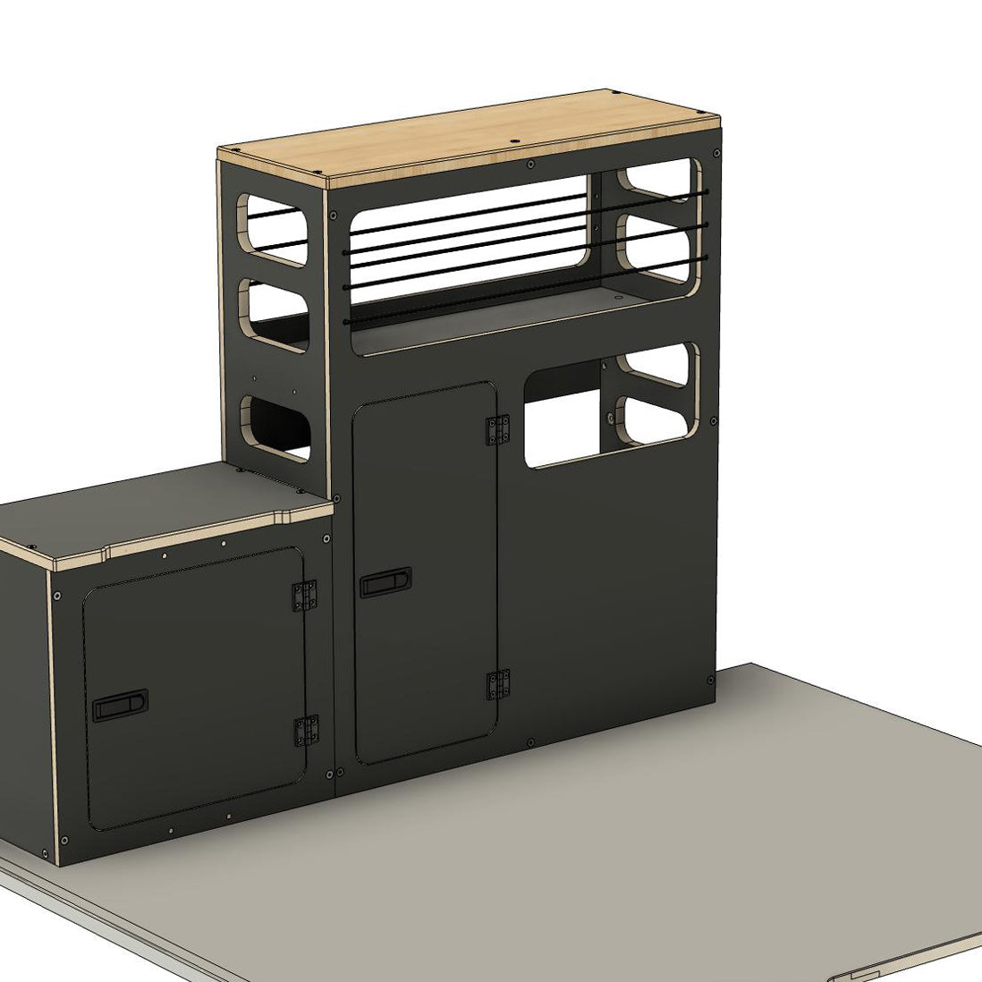 Alu-Cab - Vecel Camper System - Mid Size - Bar Module - Driver Side ...
